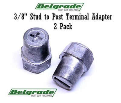 Threaded 3/8" Battery Stud to Top Post Adapter Conversion 2 Pack (8 ...