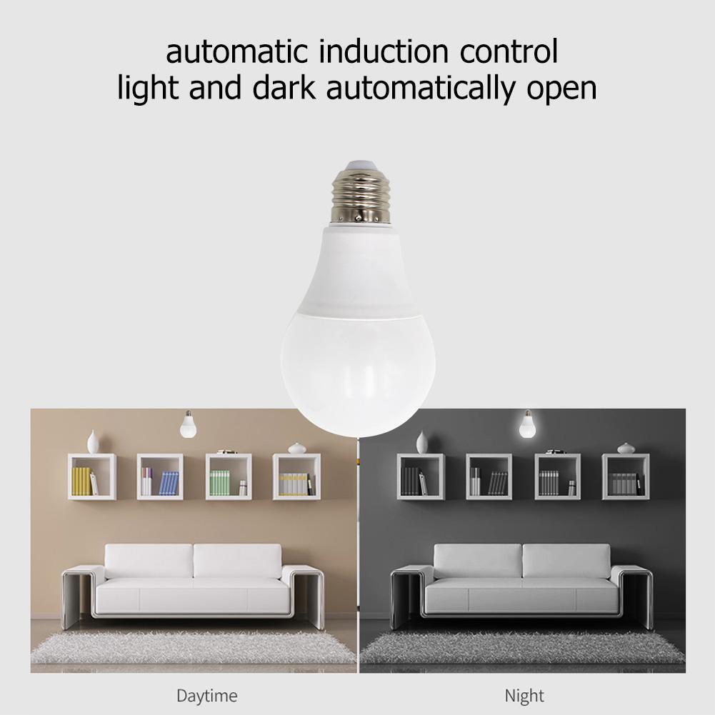 Sound+Light Sensor Control LED Lamp Automatic Smart Sensor Bulb Light ...