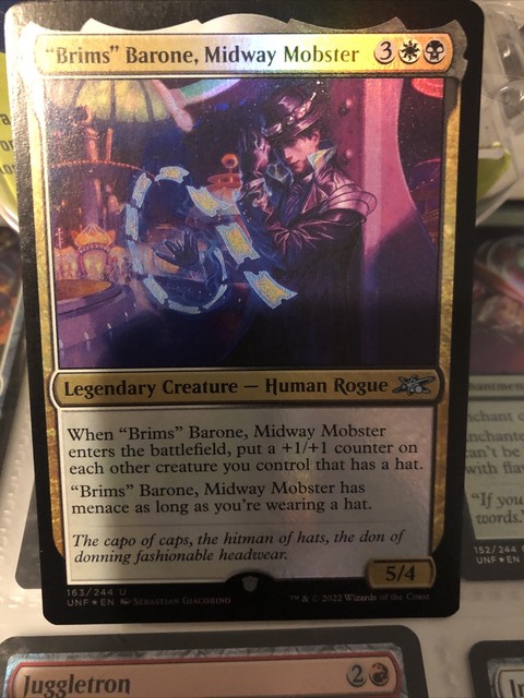 MTG "Brims" Barone, Midway Mobster Unfinity 163/244 Foil Uncommon for ...