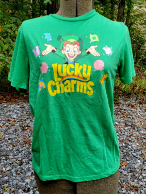 Lucky Charms Shirt Kids XL 14-16 Short Sleeve Crew Neck Cereal Lucky ...
