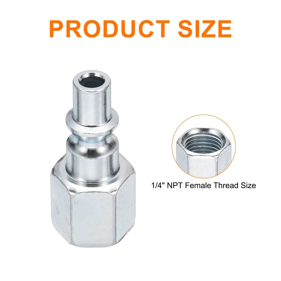 6pcs 1/4" NPT Female Air Plug A Style A Type Plugs for Air Compressors ...