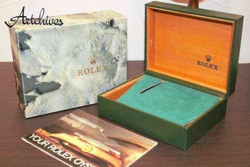 Authentic ROLEX Rolex Inner box Outer box Green BOX Antique Wooden box ...