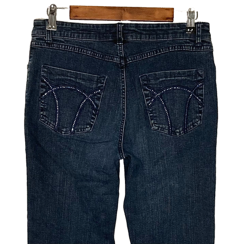 Savanna Moon Orly Flared womens embellished jeans size 4 stretch dark ...