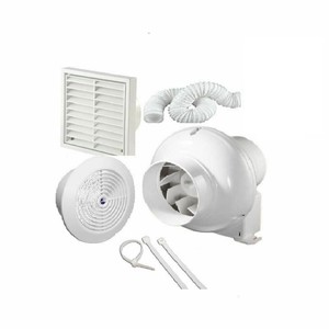 Bathroom Fan Kit Loft Ceiling Mounted Extractor Duct Vent 4" (100MM ...
