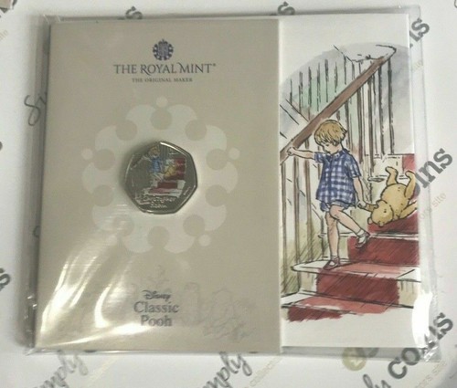 2020 WINNIE L'OURSON - CHRISTOPHER ROBIN COULEUR 50 PENCE BU BUNC PACK ...