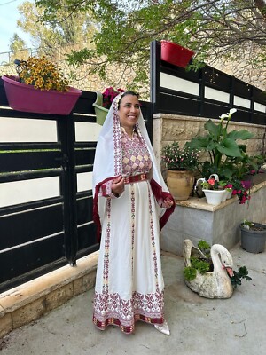 palestinian thobe palestine dress thob Embroidered palestinian Two ...