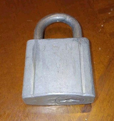 Vintage U.S.N U.S. Navy Military Pad Lock Chicago Lock Co. USA MADE *No ...