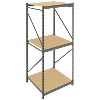 Tennsco 48" x 48" x 120" Medium Grey Bulk Storage Rack Wire Decking ...