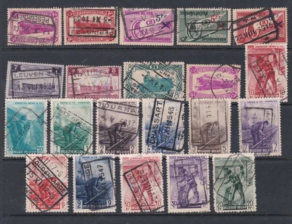 Belgium: Unchecked lot of 21 vintage stamps. Used Lot F1126 | eBay