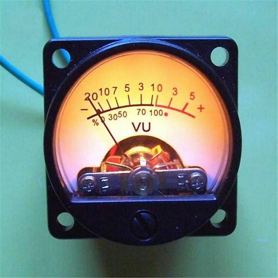 Vu Meter 2x Panel Vu Meter Warm Back Light Recording & Audio Level Amp ...