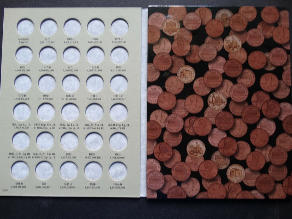 He Harris Lincoln Cents Penny Coin Folder 1975-2013 Number 3 Album Book ...