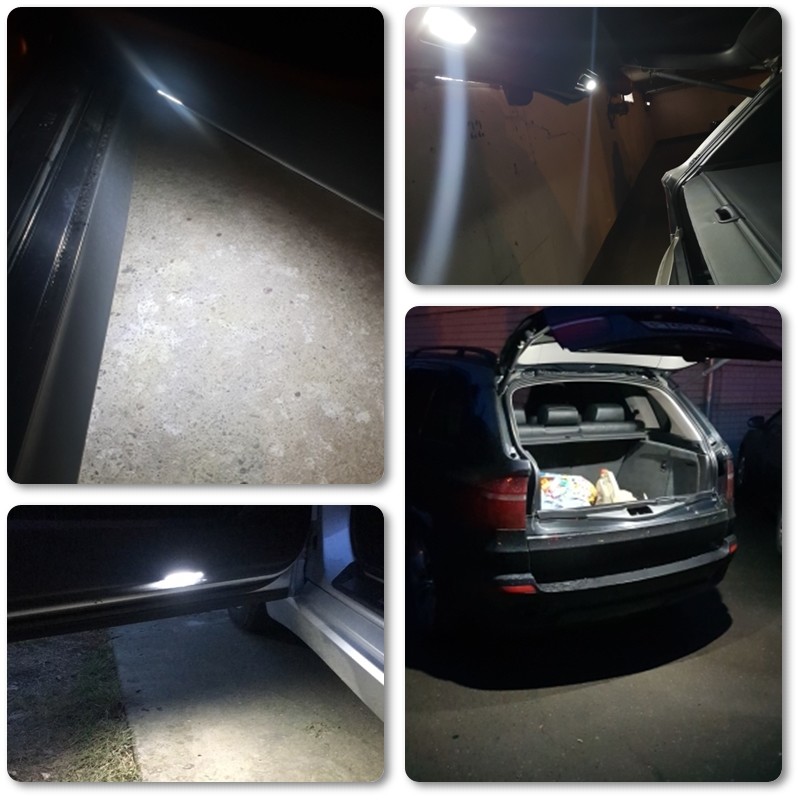 2x LED Courtesy Footwell Door Luggage Trunk Boot Light For BMW Mini ...