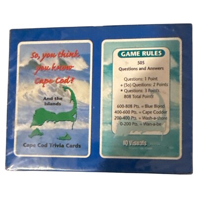 So You Think You Know Cape Cod Trivia Novelty Card Game brand new | eBay