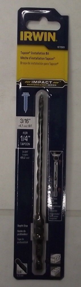 IRWIN 1870569 Impact Performance Series Tapcon Concrete Screw ...