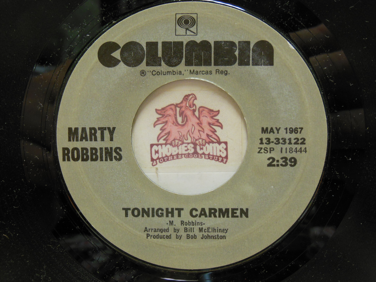 Marty Robbins – Tonight Carmen / Gardenias In Her Hair, 45 RPM VG+ (15F ...