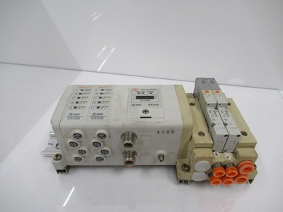 EX250-SDN1 SMC SI Unit DeviceNet Manifold Base + EX250-IE3 & SV1100-5FU ...