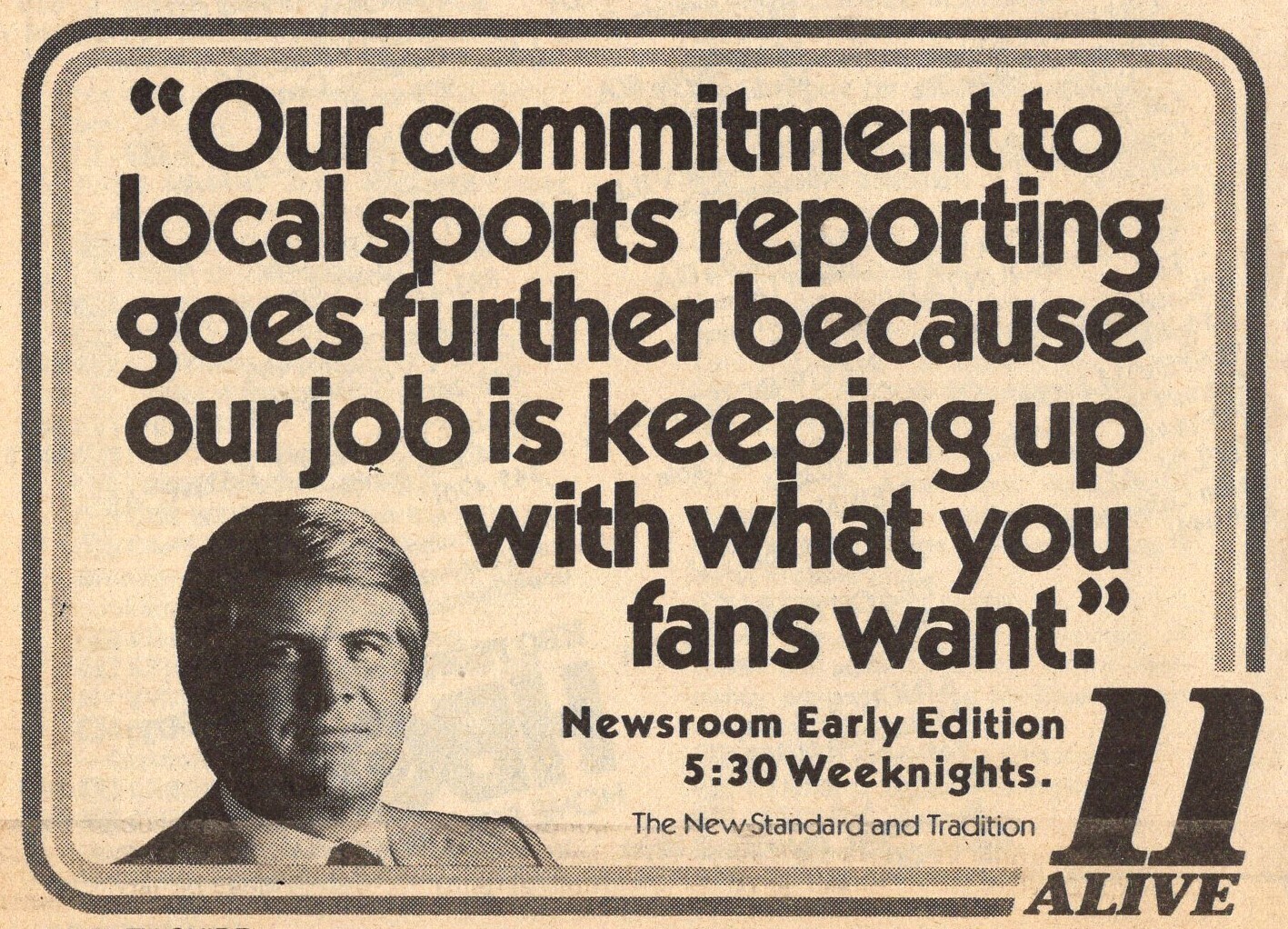 1981 WXIA ATLANTA TV NEWS AD ~ HARMON WAGES SPORTS REPORTER | eBay