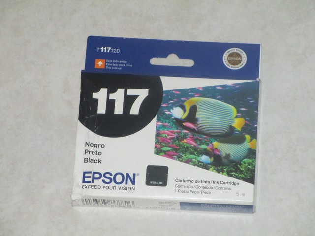 Genuine Epson T117 Black Ink Cartrdge T117120 Stylus T23 TX115 etc. Exp ...