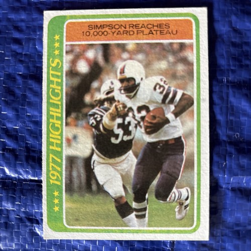 1978 Topps #4 – O.J. Simpson Highlights – 10,000 Yards Milestone ...