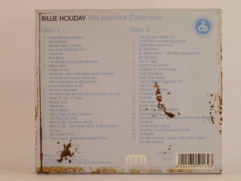 BILLIE HOLIDAY THE ESSENTIAL COLLECTION (2xCD) (Z24) 20+ Track CD Album ...