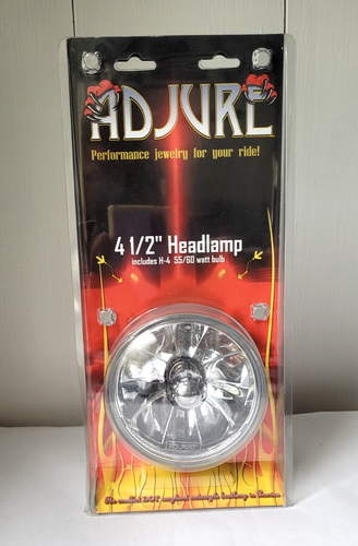 Adjure 4.5" Motorcycle Headlamp Pie Cut Ice T40710 H-4 55/60 Watt Bulb ...