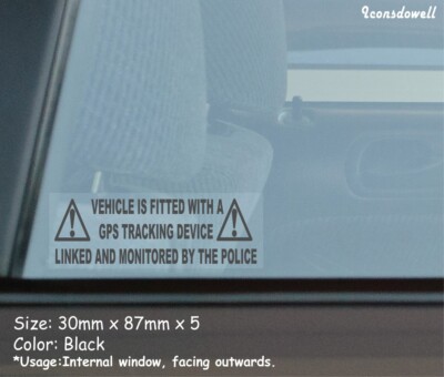 5X VEHICLE FITTED WITH A GPS Car Security Stickers Anti Theft Decal ...