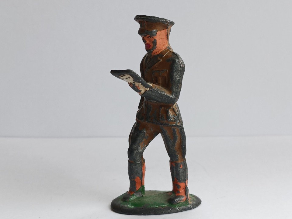Vintage Barclay Manoil Lead Toy Soldier Officer Reading Orders 1930s | eBay