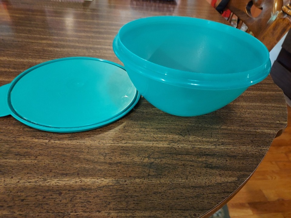 Vintage TEAL tupperware bowl 7inch With LID,VGC. | eBay