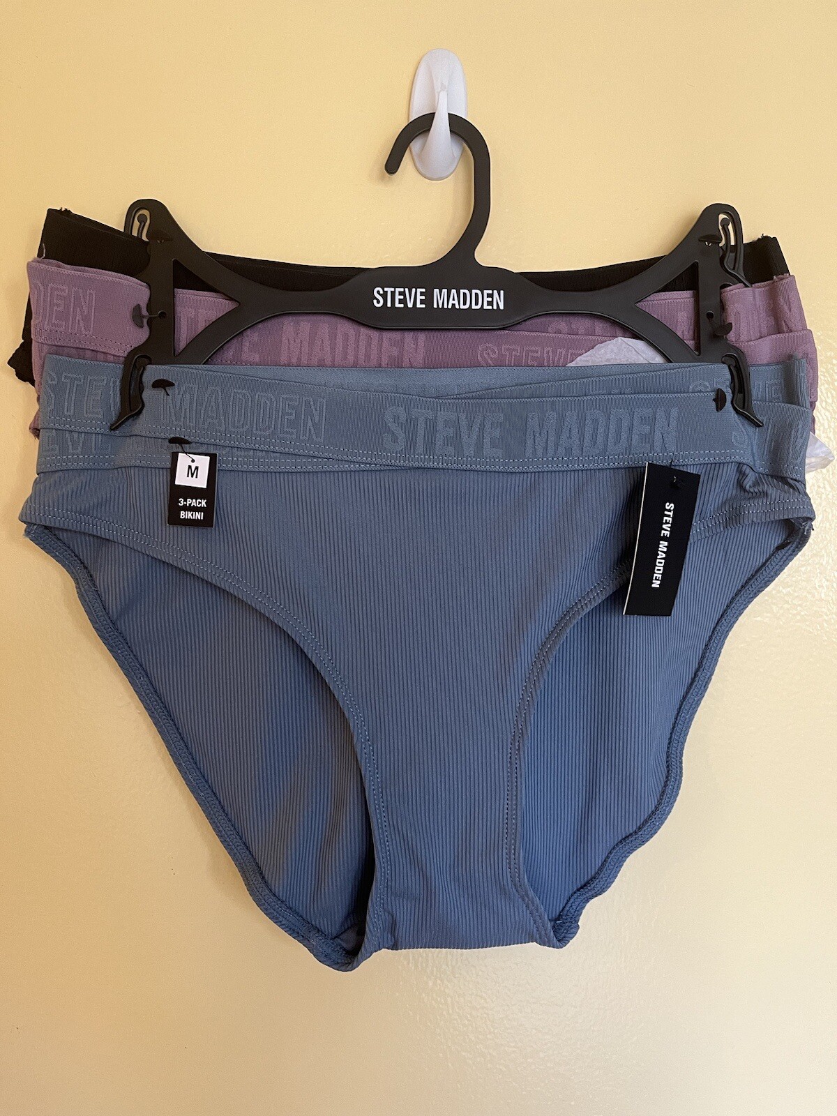 Steve Madden 3 Pair Womens Bikini Underwear Polyester Spandex Blend Medium | eBay