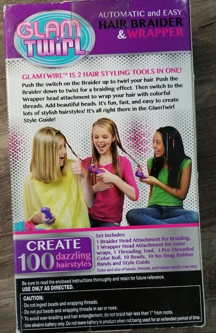 Glam Twirl Automatic & Easy Hair Braider & Wrapper 100 Hairstyles As ...