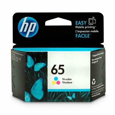 HP 65: Tri-color Ink Cartridge | Works w/ HP AMP 100 Series N9K01AN EXP ...