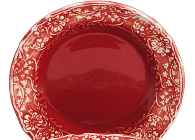 Set of 4 MATCERAMICA JULIET-Red Dessert Salad Plates Portugal Ceramic ...