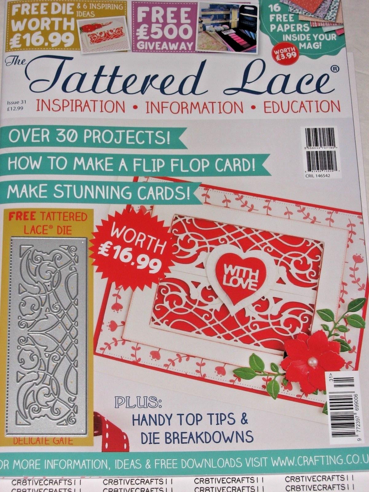 TATTERED LACE MAGAZINE #31 INCLUDES A FREE DIE) BOOK FOR CARDS ...