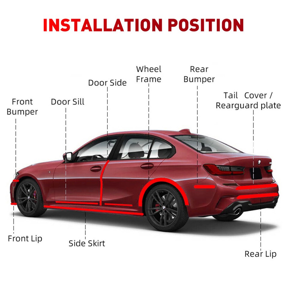 Accessories Carbon Fiber Door Car Sill Anti Plate Scuff Scratch Cover ...