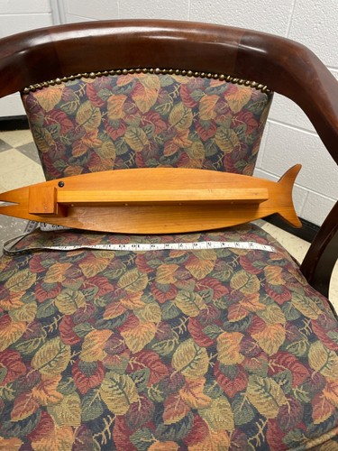 wooden fish shape rod holder holds 4 poles | eBay