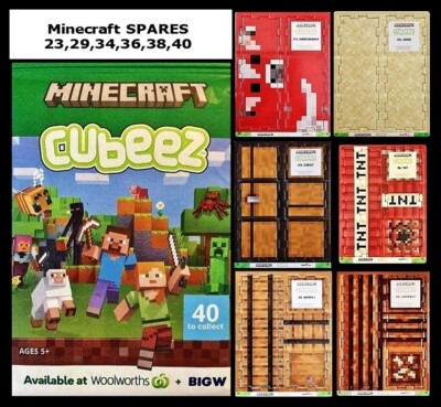#23,29,34,36,38,40 - Woolworths Minecraft Cubeez Spare Cards, Fill your ...