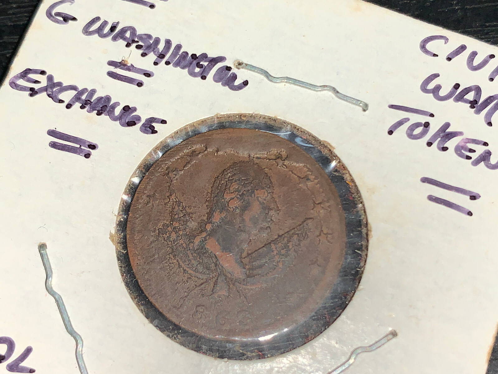 1863 Civil War Token George Washington Exchange token CWT Patriotic ...