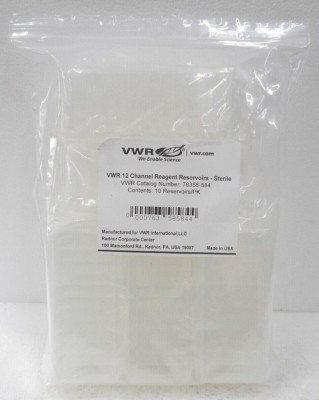 VWR 76358-584 Sterile 12 Channel Reagent Reservoirs 12 x 5mL Pack of 10 ...