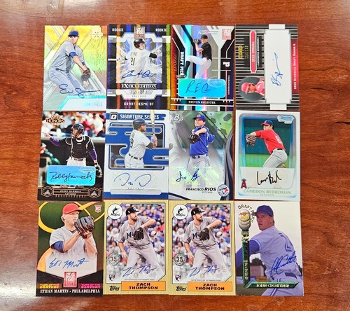 12 MLB Auto Baseball Cards Lot serial # rookies pros | eBay