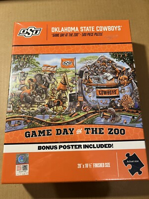 Oklahoma State Cowboys OSU “Game Day At The Zoo” 500 piece puzzle NEW ...