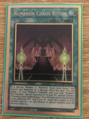 Yugioh |MGED-EN050 - Numeron Chaos Ritual - Premium Gold Rare - 1st ed ...