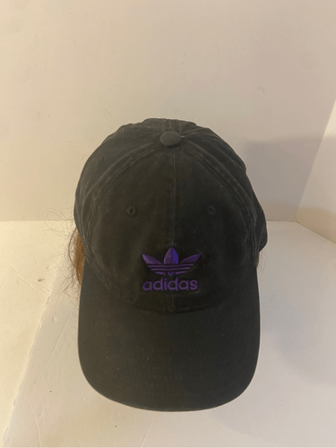 Adidas black purple baseball hat rn#90288 100% Cotton | eBay