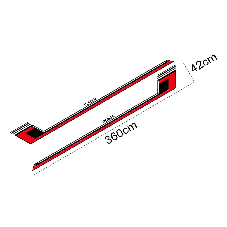 Graphic Power Racing Stripe Car Sticker For Isuzu Dmax D-Max Side Door ...