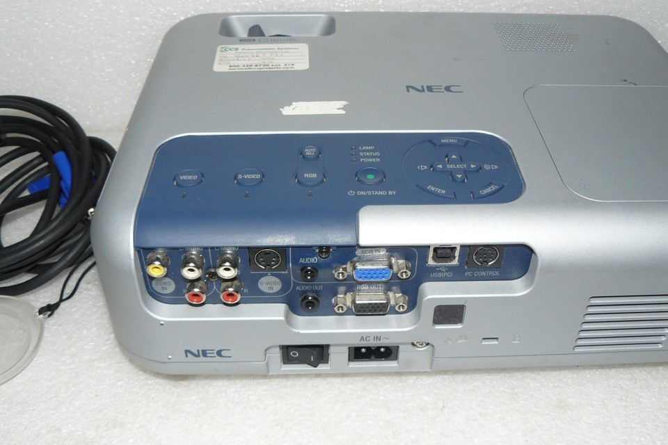 NEC VT460 LCD Projector W/ Case Computer Cord 100-120/200-240 VAC | eBay