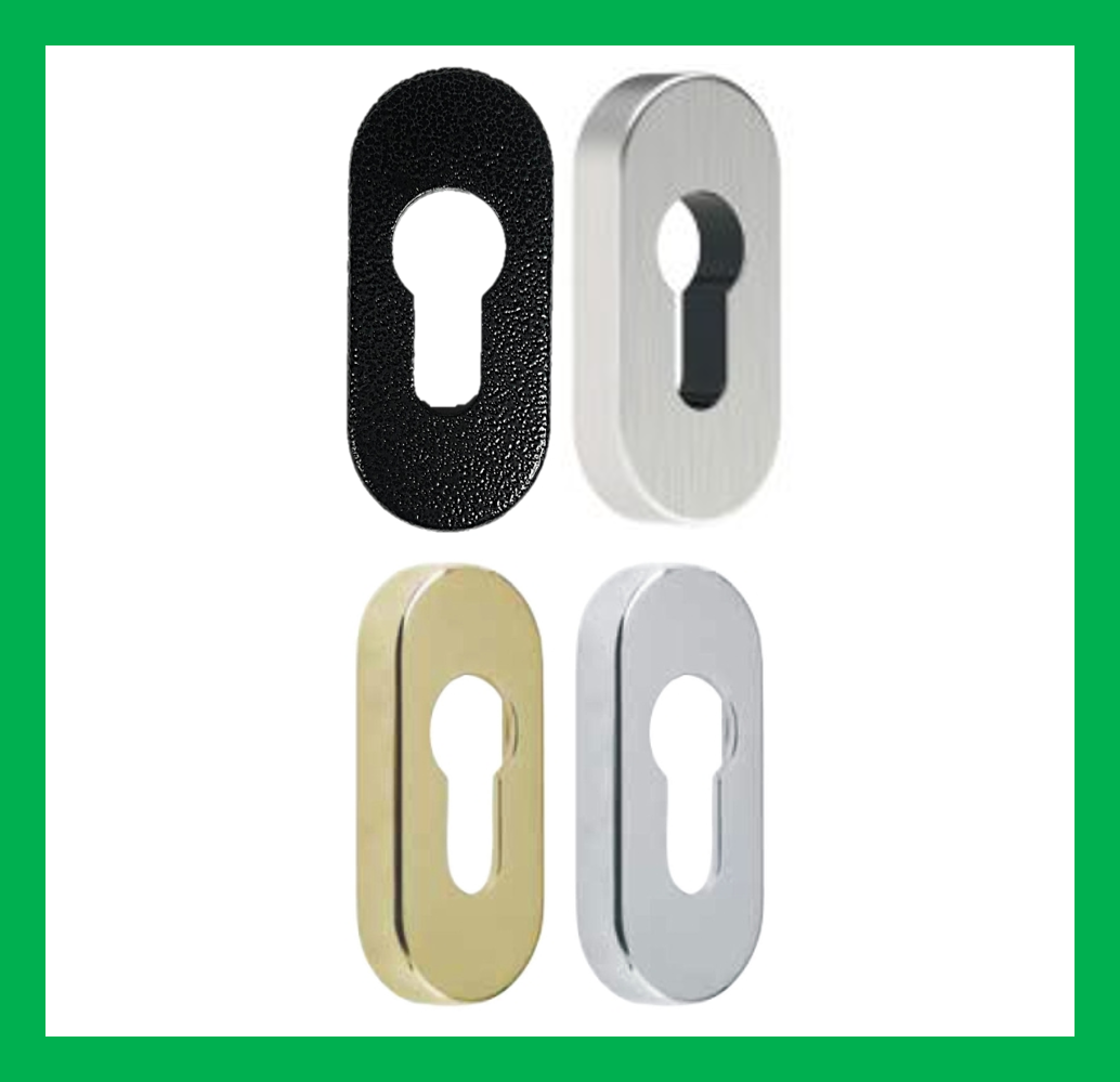Mila Pro-Linea UPVC Euro Profile Door Escutcheon Oval Shaped Keyhole ...