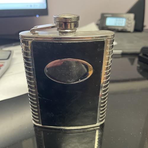 Vintage Faux Leather Stainless Steel Hip Flask 6 oz | eBay