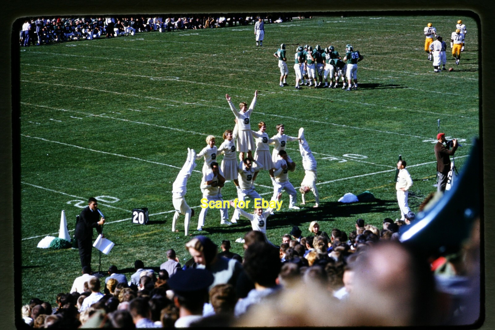 Michigan State University Football Game vs Iowa in 1960, Original Slide ...