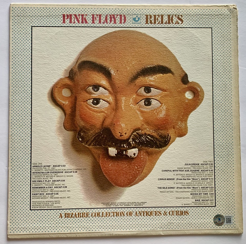 Roger Waters signed Pink Floyd Relics Album lp 2 beckett loa | eBay