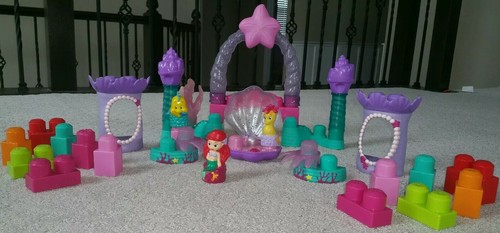 Mega Bloks Blocks Disney Little Mermaid Flounder Ariel light-up Pearl ...