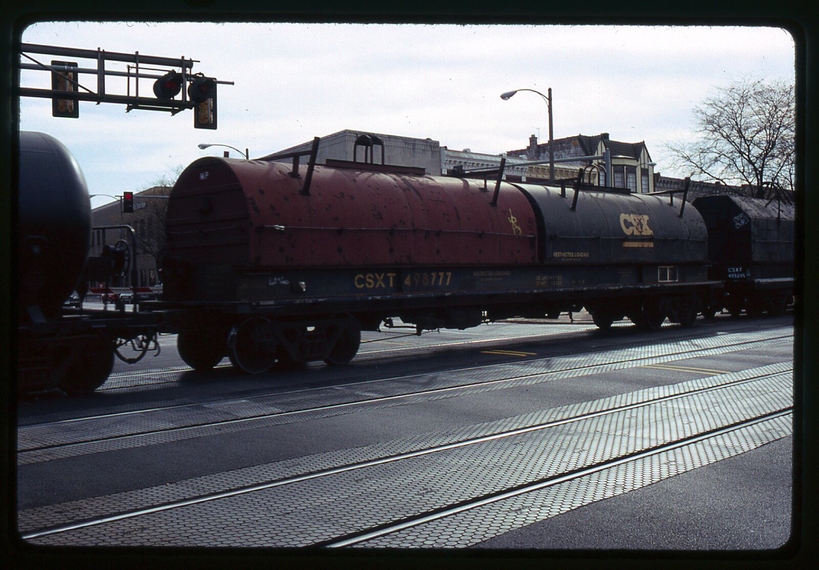 Railroad Slide - CSX CSXT #498777 Coil Steel Gondola Car 1989 La Grange ...